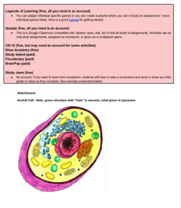 6th Science Lesson Cell Structure and Function OAS 6.LS1.2 NGSS MS-LS1 ...