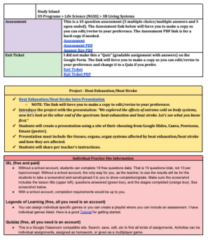 6th Science Lesson Levels of Cell Organization OAS 6.LS1.3 NGSS MS-LS1 ...