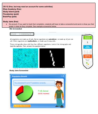6th Science Lesson Levels of Cell Organization OAS 6.LS1.3 NGSS MS-LS1 ...