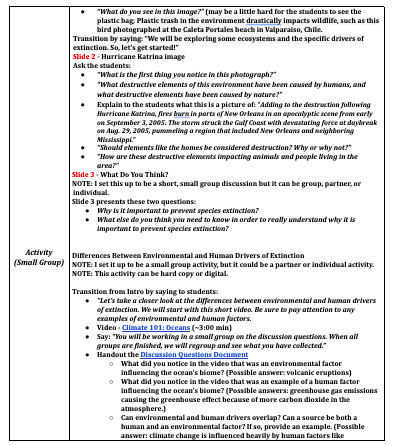 7th Science Lesson Maintaining Biodiversity OAS 7.LS2.5 NGSS MS-LS2-5 ...