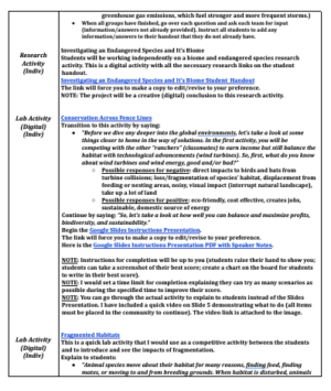7th Science Lesson Maintaining Biodiversity OAS 7.LS2.5 NGSS MS-LS2-5 ...