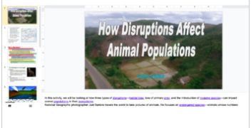 7th Science Lesson Ecosystem Changes and Effects OAS 7.LS2.4 NGSS MS ...