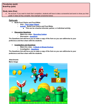 7th Science Lesson Cycling of Matter & Flow of Energy OAS 7.LS2.3 NGSS ...