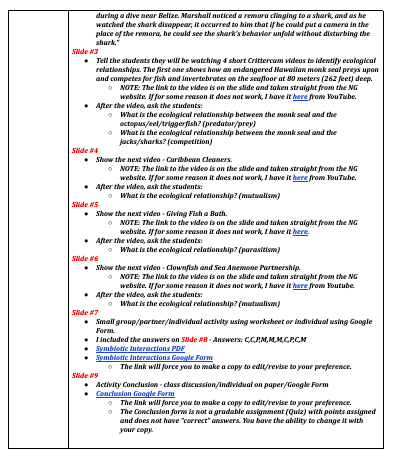 7th Science Lesson Ecosystem Interactions OAS 7.LS2.2 NGSS MS-LS2-2 ...