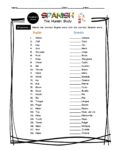 Spanish Common Tools Vocabulary Word List Column Worksheet | Made By ...