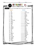 Spanish Sports Equipment Vocabulary Matching Worksheet & Answer Key ...
