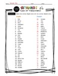 Spanish Types Of Transportation Vocabulary Matching Worksheet & Answer ...
