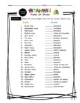 Spanish Baking Ingredients Vocabulary Word List Column Worksheet | Made ...