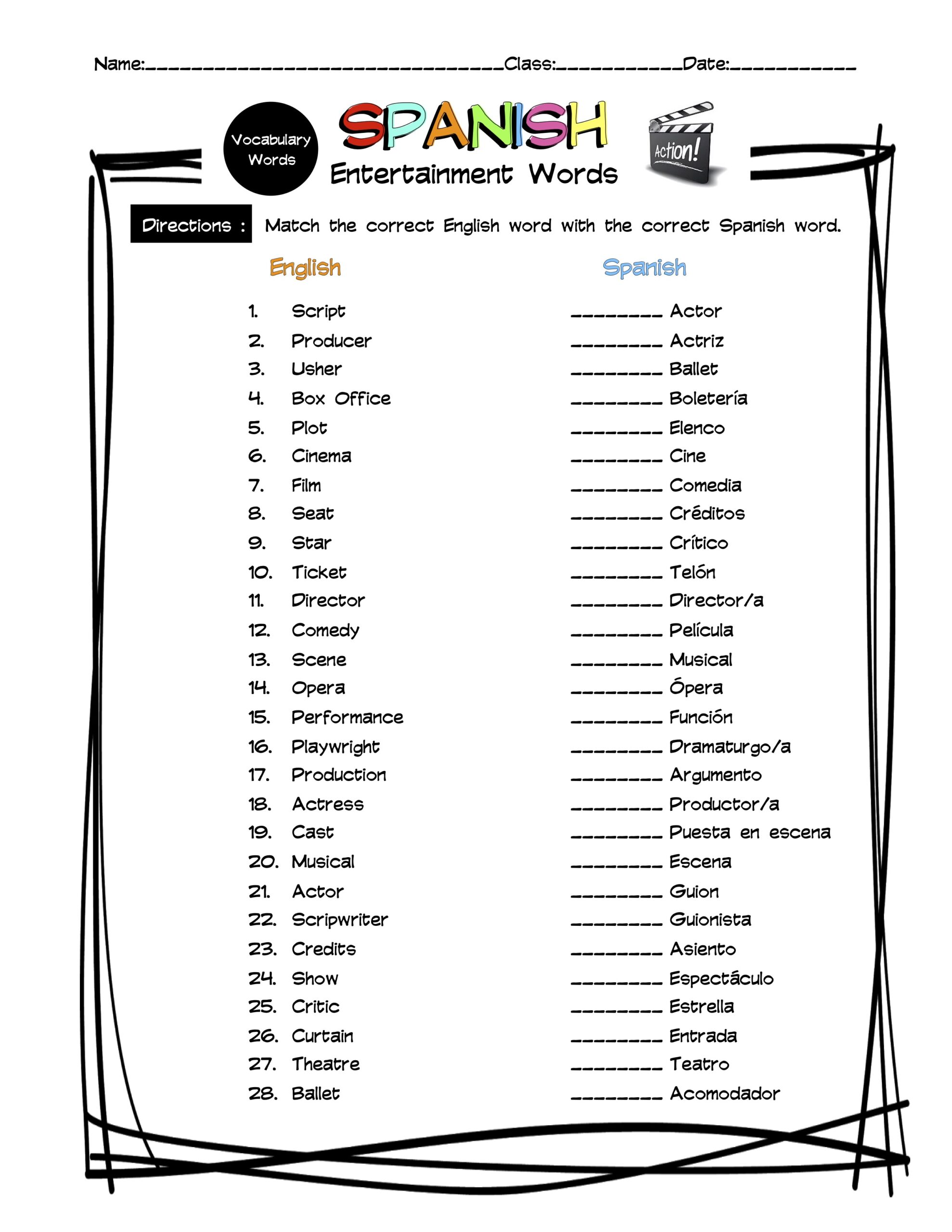 Spanish Sea Life Worksheet Packet - Made By Teachers