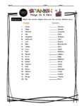 Spanish Things On A Farm Vocabulary Matching Worksheet & Answer Key ...