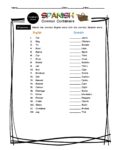 Spanish Common Containers Vocabulary Word List Column Worksheet | Made ...