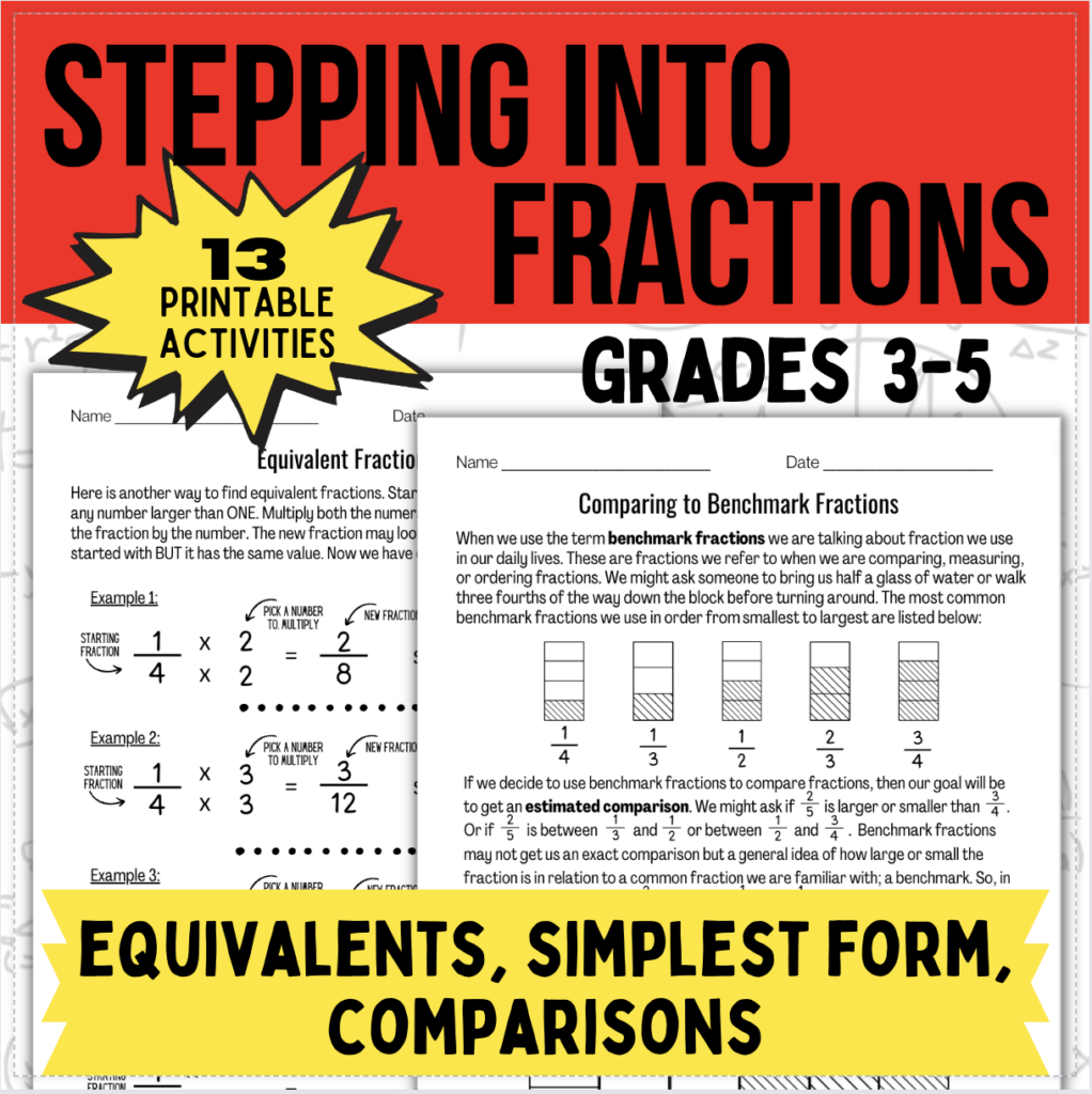 Grades 3, 4, 5: Stepping Into Fractions Equivalents, Simplest Terms ...