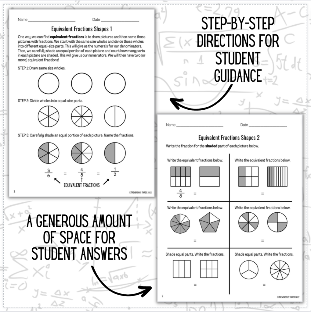 Grades 3, 4, 5: Stepping Into Fractions Equivalents, Simplest Terms ...