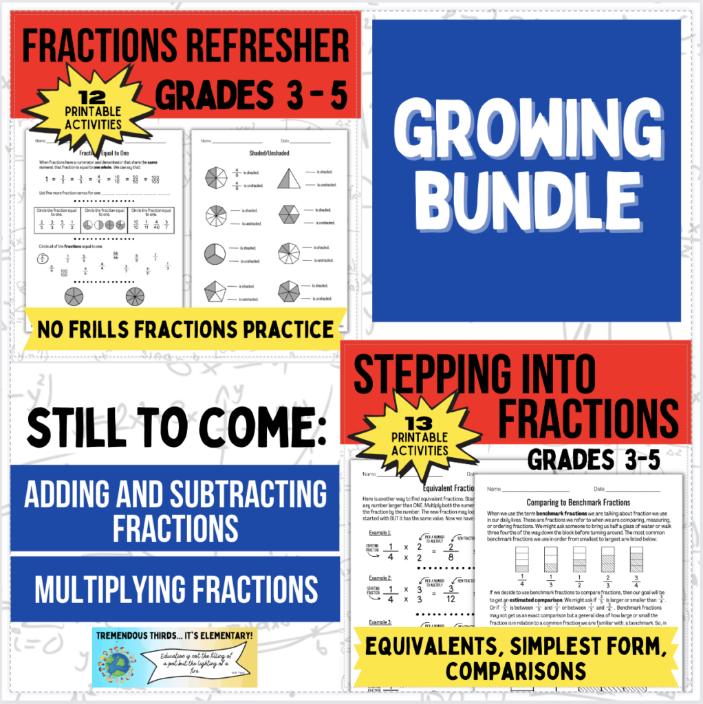 BUNDLE: Fractions for Grades 3, 4, 5 | Made By Teachers