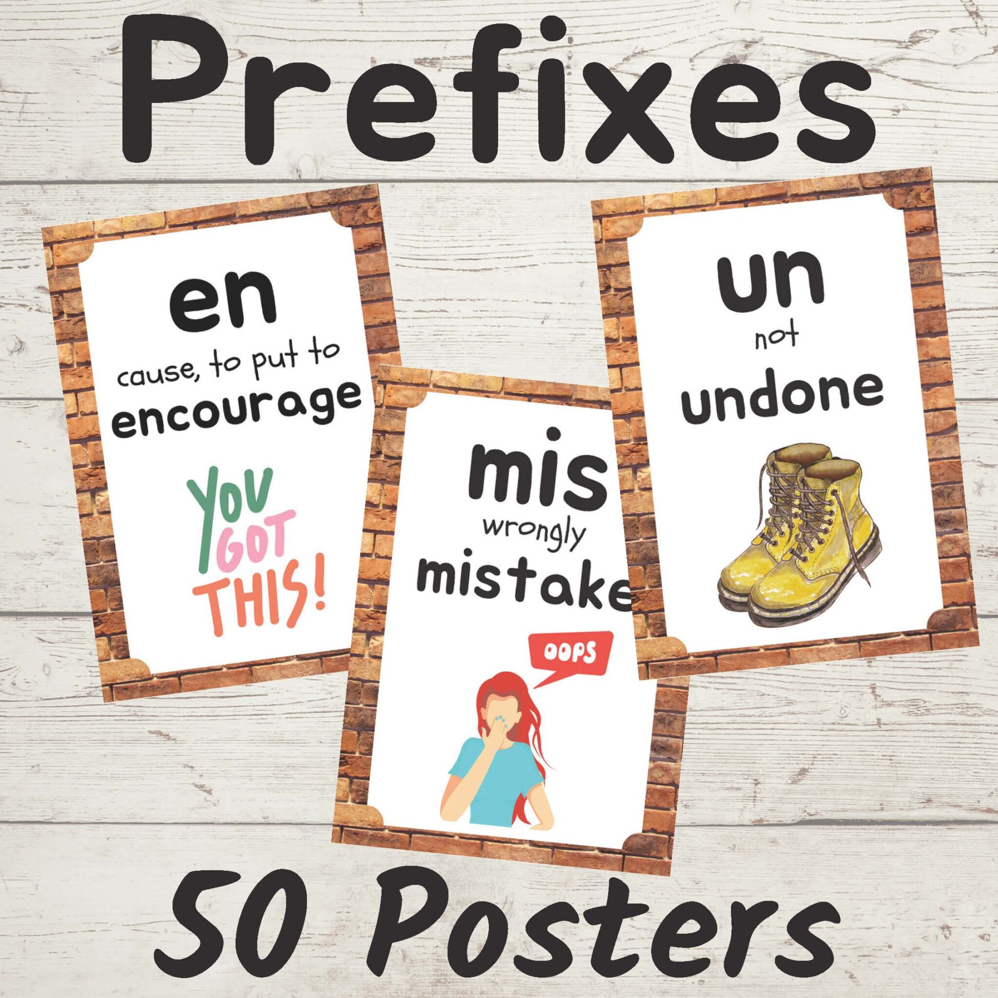 Prefixes - Poster Anchor Charts for Classroom Displays and Word Walls ...
