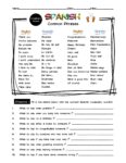 Spanish Common Phrases Vocabulary Word List Worksheet & Answer Key ...