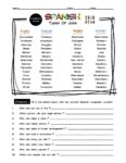 Spanish Bathroom Items Vocabulary Matching Worksheet & Answer Key ...