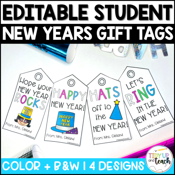 Happy New Year Gift Tags Printable | Made By Teachers