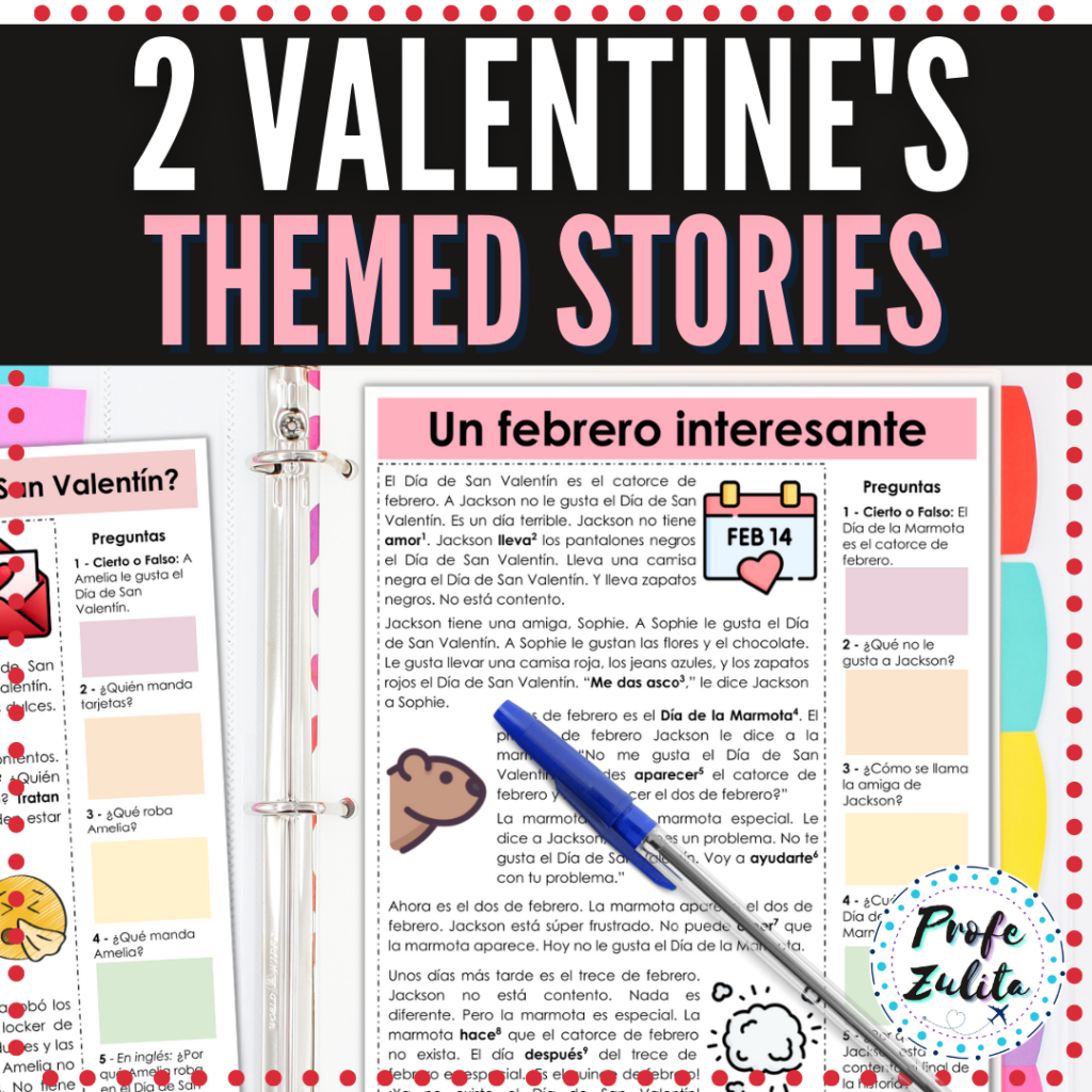 Spanish Valentine's Day Story Reading + 5 Activities - Sub Plans | Made ...