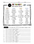 Spanish Sports Equipment Vocabulary Matching Worksheet & Answer Key ...