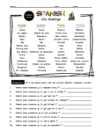 Spanish Kitchen Items Vocabulary Matching Worksheet & Answer Key | Made ...