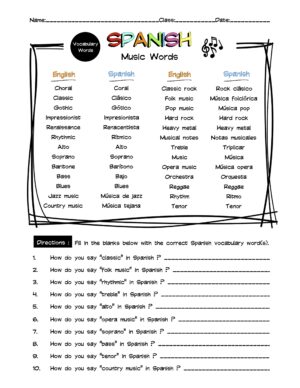 Spanish Baking Ingredients Vocabulary Word List Column Worksheet | Made ...