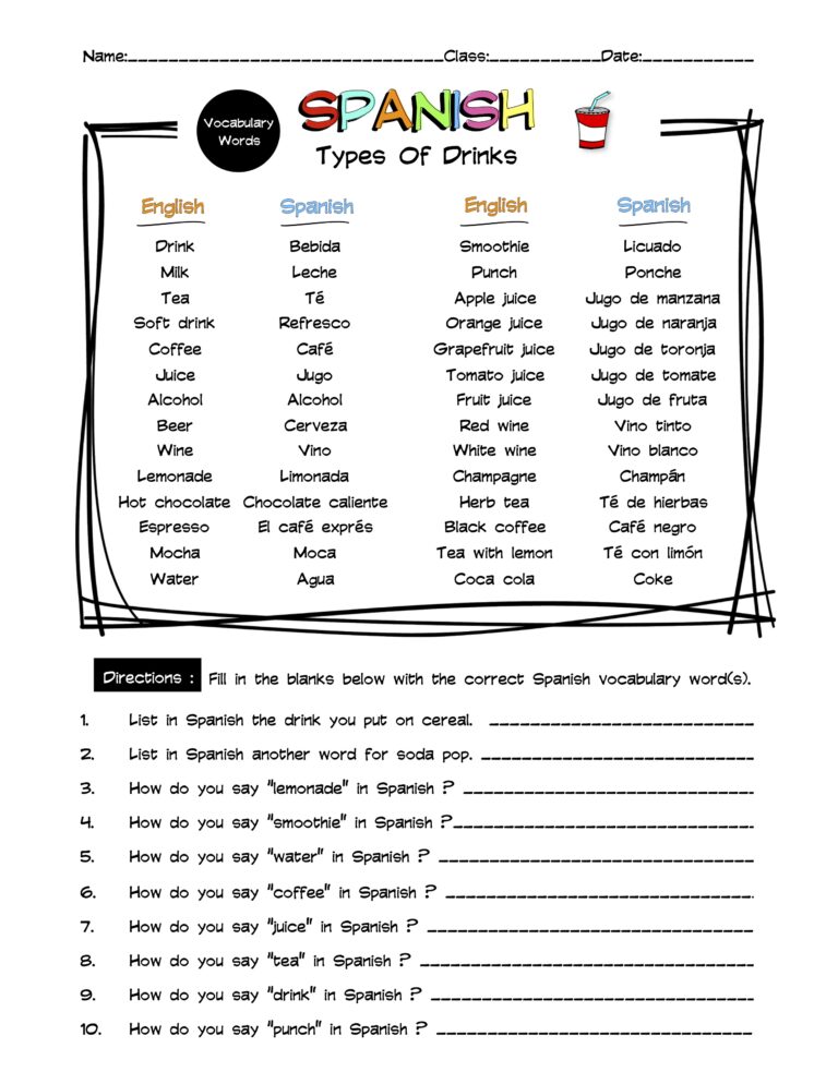 Spanish Common Phrases Vocabulary Matching Worksheet & Answer Key ... Spanish Common Phrases Vocabulary Matching Worksheet & Answer Key ...