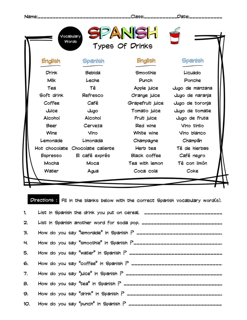 Spanish Common Phrases Vocabulary Matching Worksheet & Answer Key ... Spanish Common Phrases Vocabulary Matching Worksheet & Answer Key ...