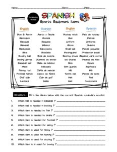 Spanish Women's Clothes Vocabulary Word List Worksheet & Answer Key ...