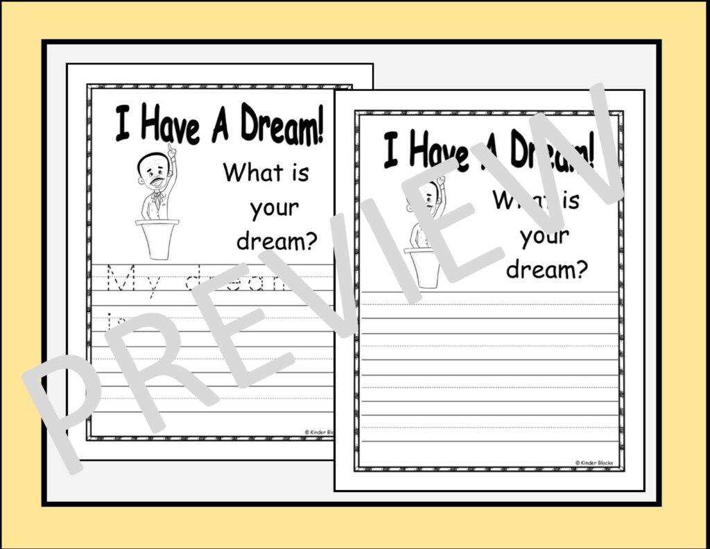 Dr. Martin Luther King, Jr. Writing Prompt: I Have A Dream! | Made By ...