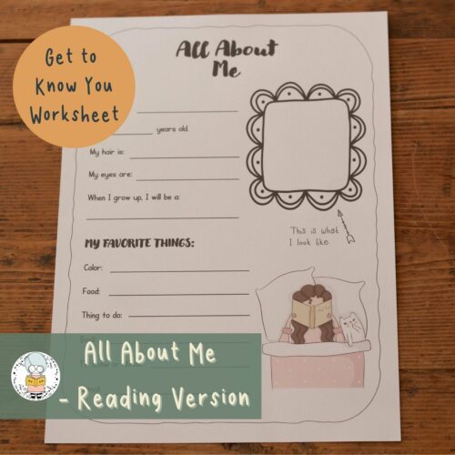All About Me or Getting to Know You Ice Breaker Activity with Reading ...