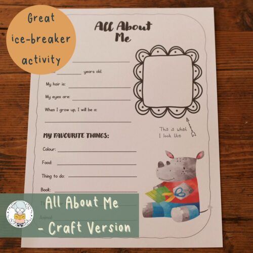 Getting to Know Me or All About Me Back to School First Day One-Pager ...