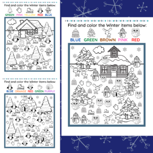 Winter Find and Color Worksheets | Made By Teachers