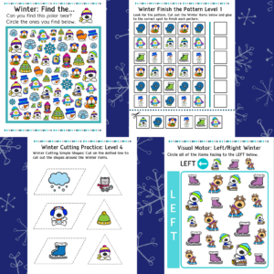 Winter OT and Visual Perceptual Packet | Made By Teachers