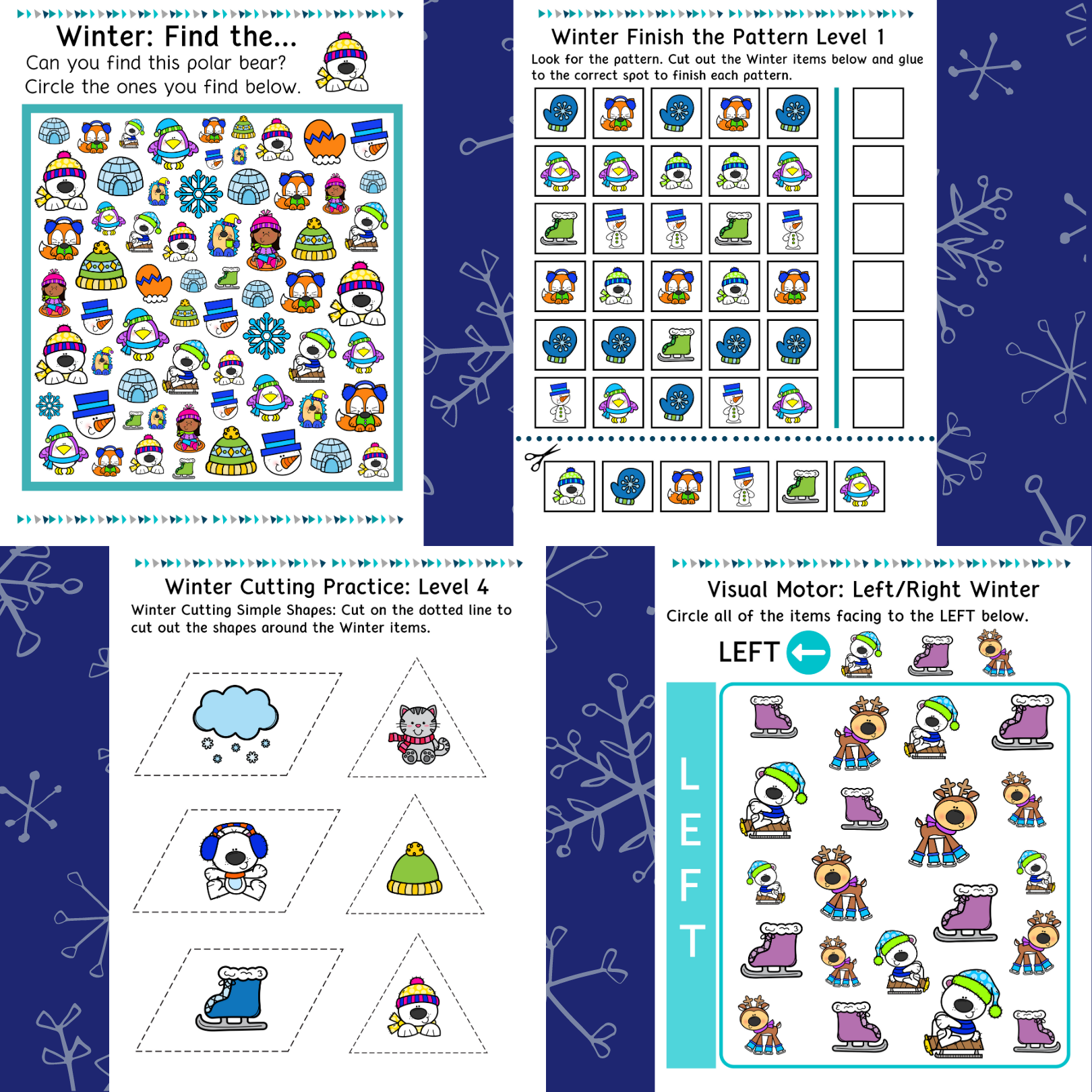 Winter OT and Visual Perceptual Packet | Made By Teachers