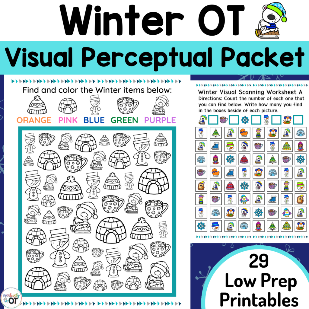 Winter OT and Visual Perceptual Packet | Made By Teachers