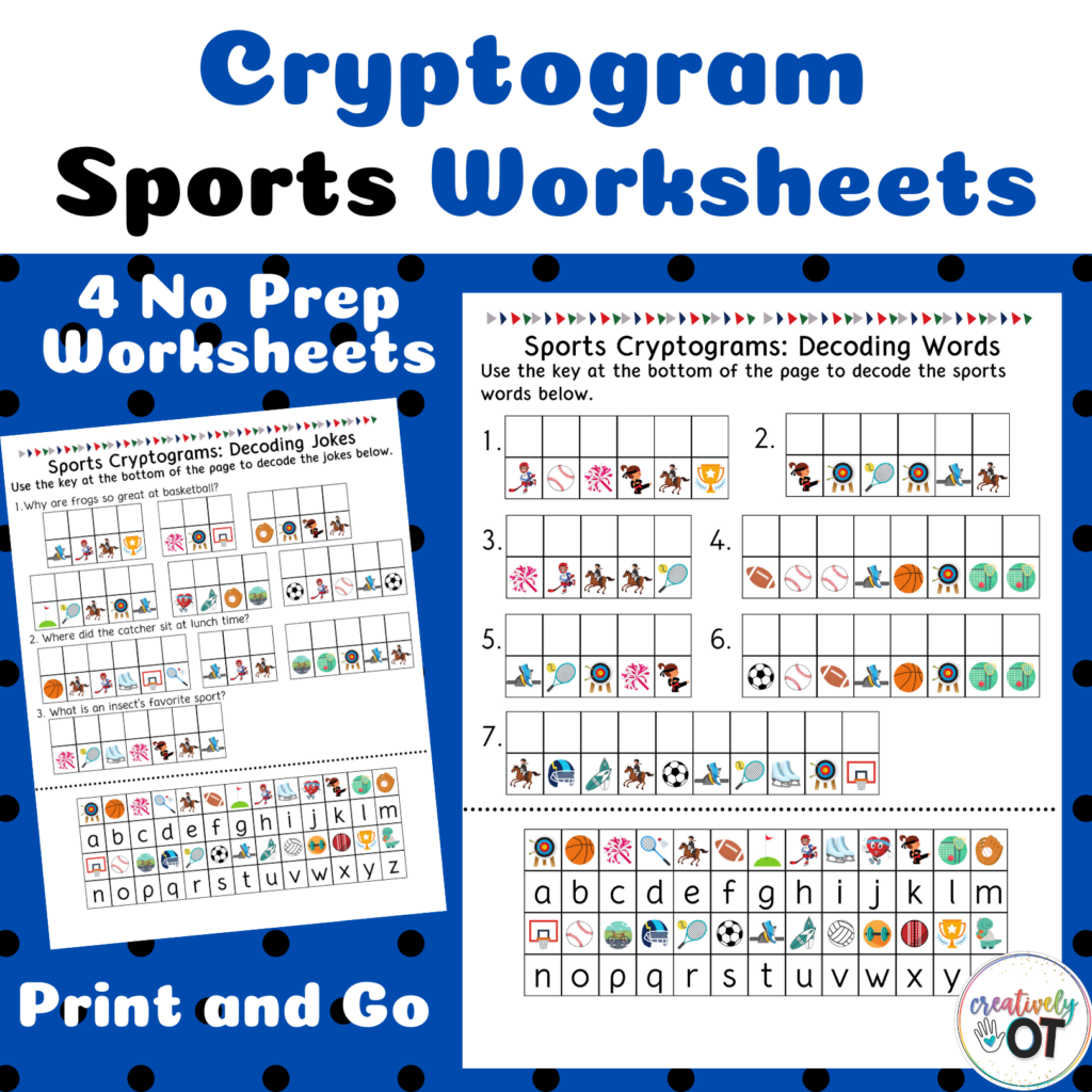 Sports Cryptogram and Decoding Worksheets | Made By Teachers