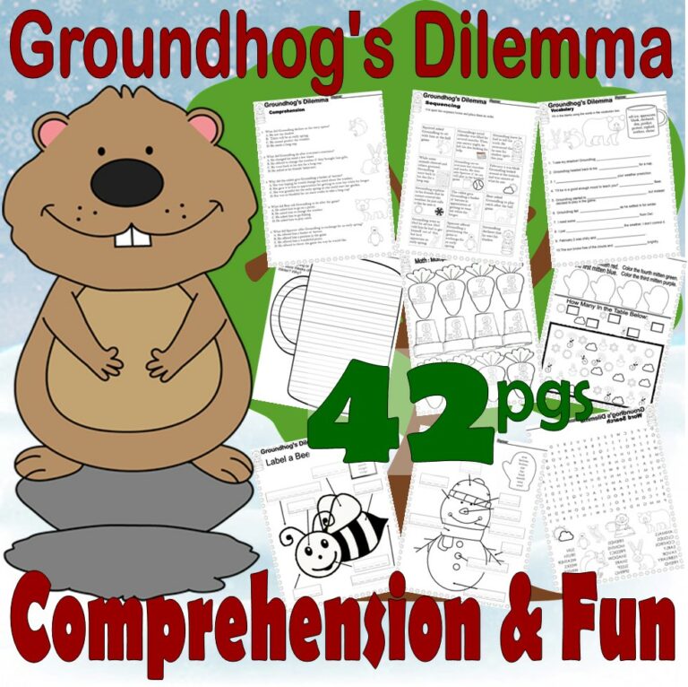 Groundhog’s Dilemma Day Winter Book Companion Study Comprehension ...