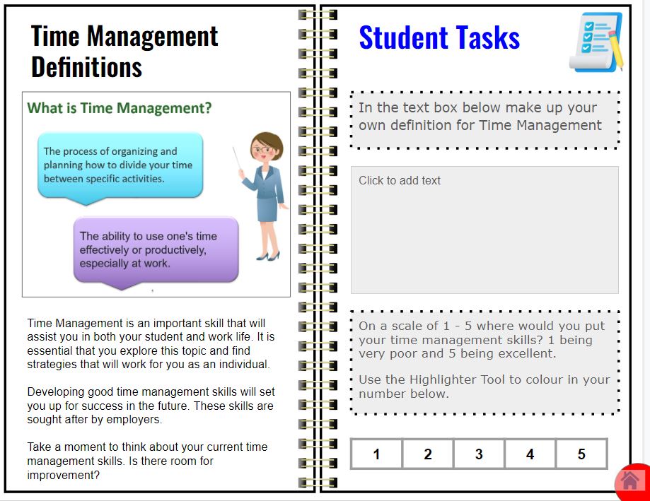 Time Management Interactive Digital Notebook - Google Slides | Made By ...