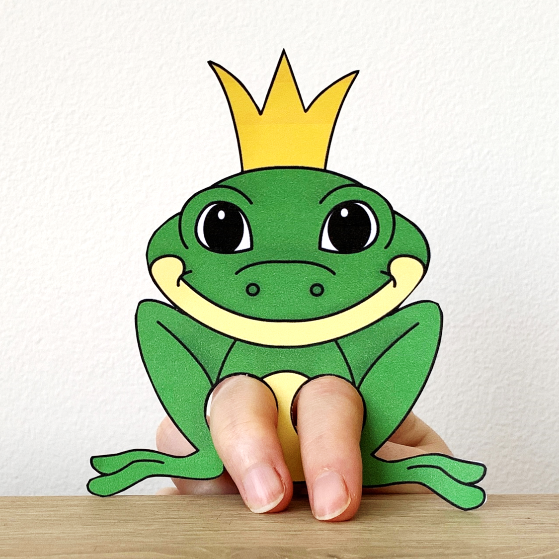 Frog Prince Finger Puppet Printable Animal Coloring Paper Craft ...