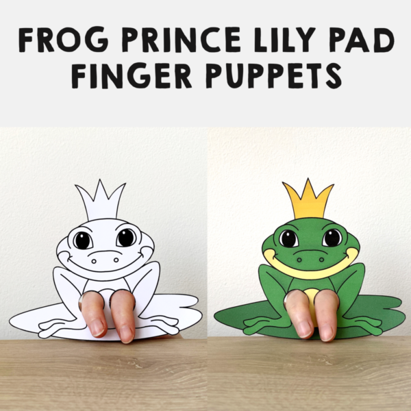 Frog Prince Finger Puppet Printable Animal Coloring Paper Craft ...