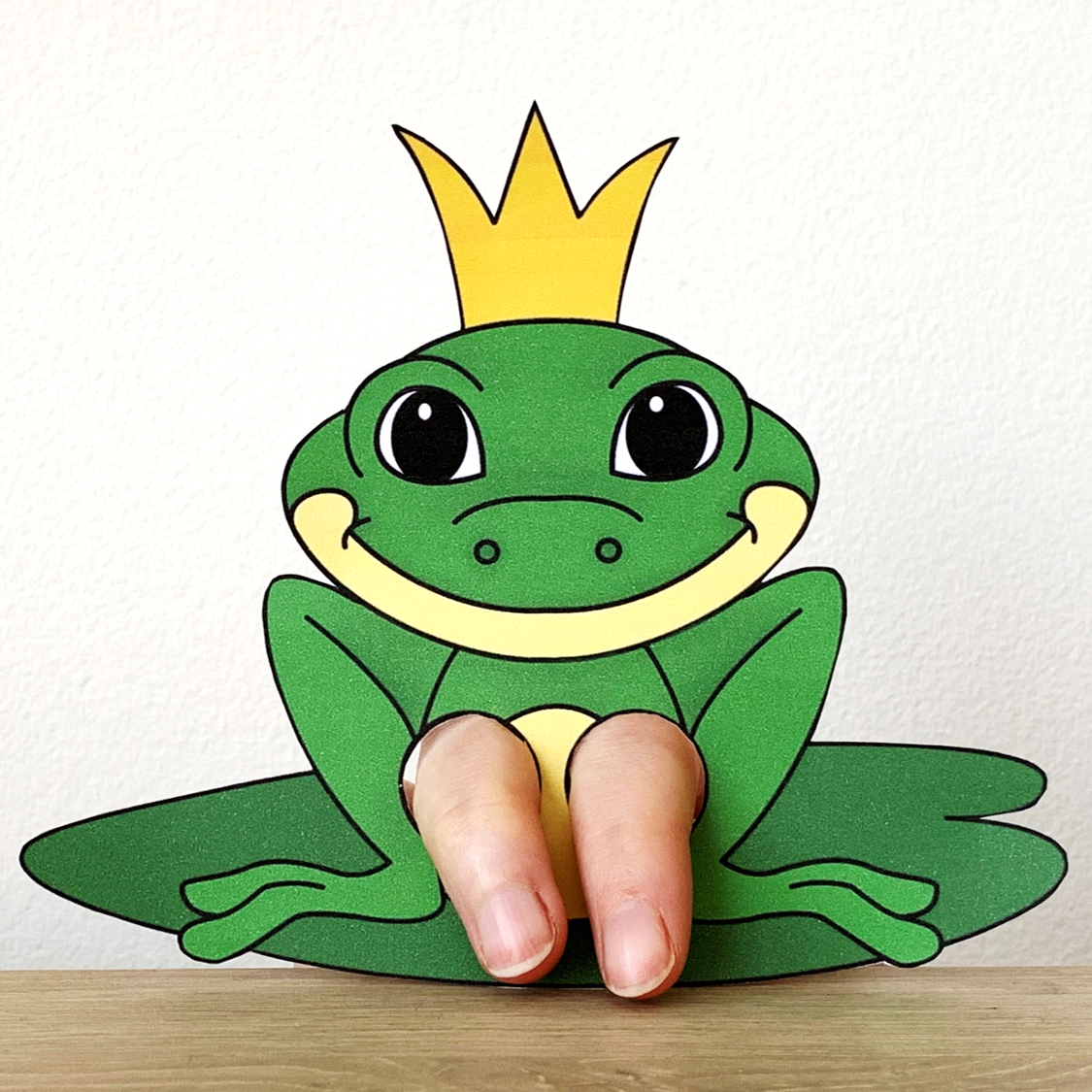 Frog Prince Finger Puppet Printable Animal Coloring Paper Craft ...