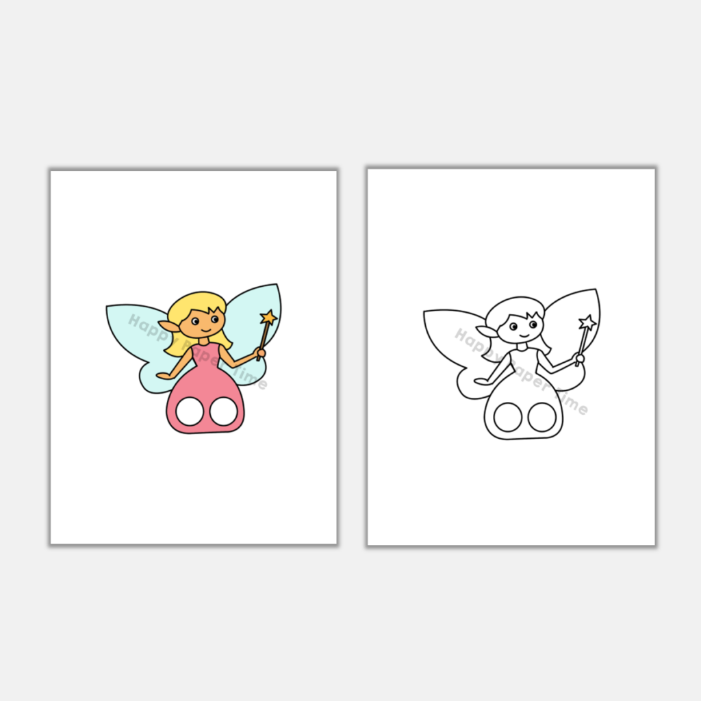 Fairy Finger Puppet Printable Fairytale Coloring Paper Craft Activity ...