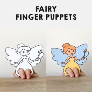 Fairy Finger Puppet Printable Fairytale Coloring Paper Craft Activity ...
