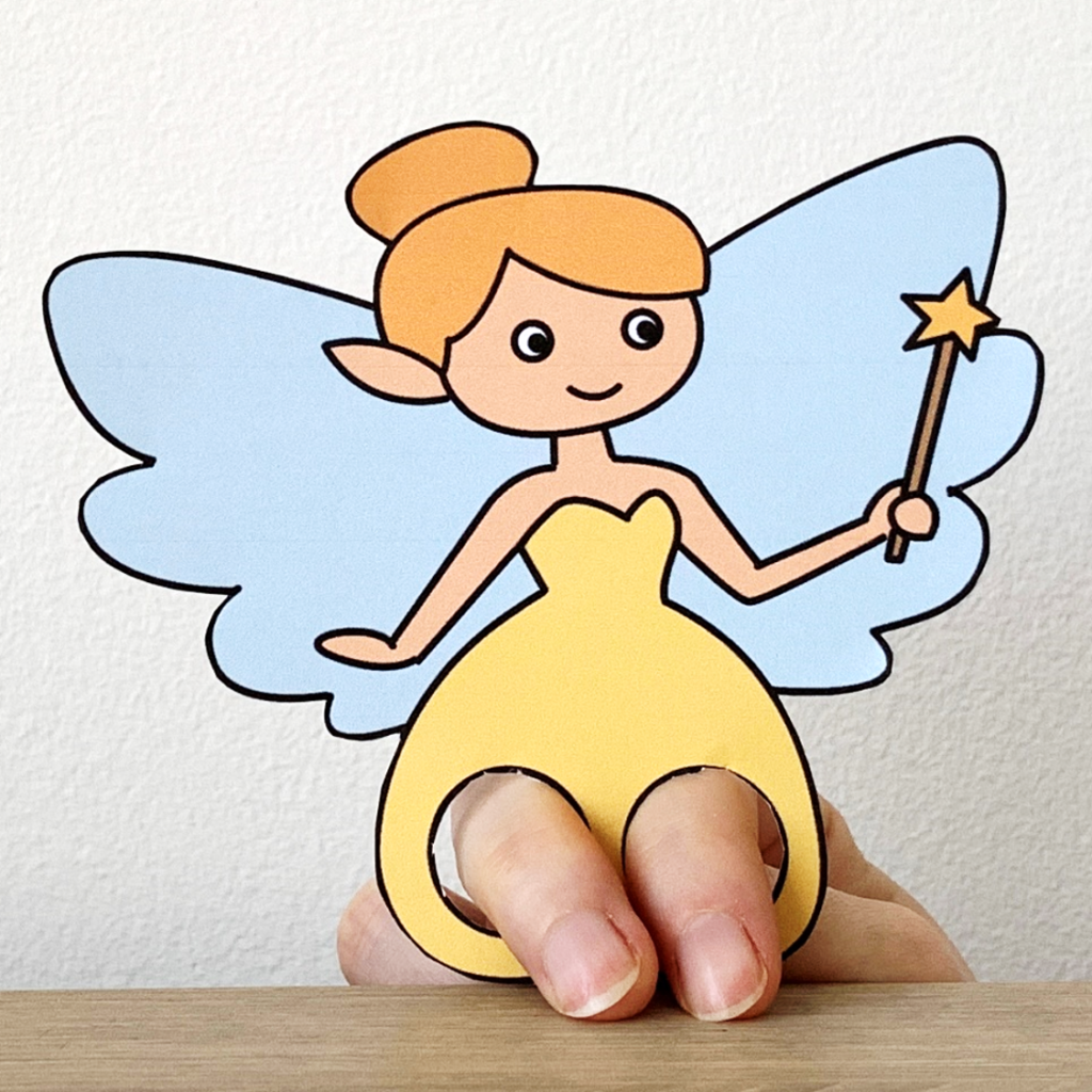 Fairy Finger Puppet Printable Fairytale Coloring Paper Craft Activity ...