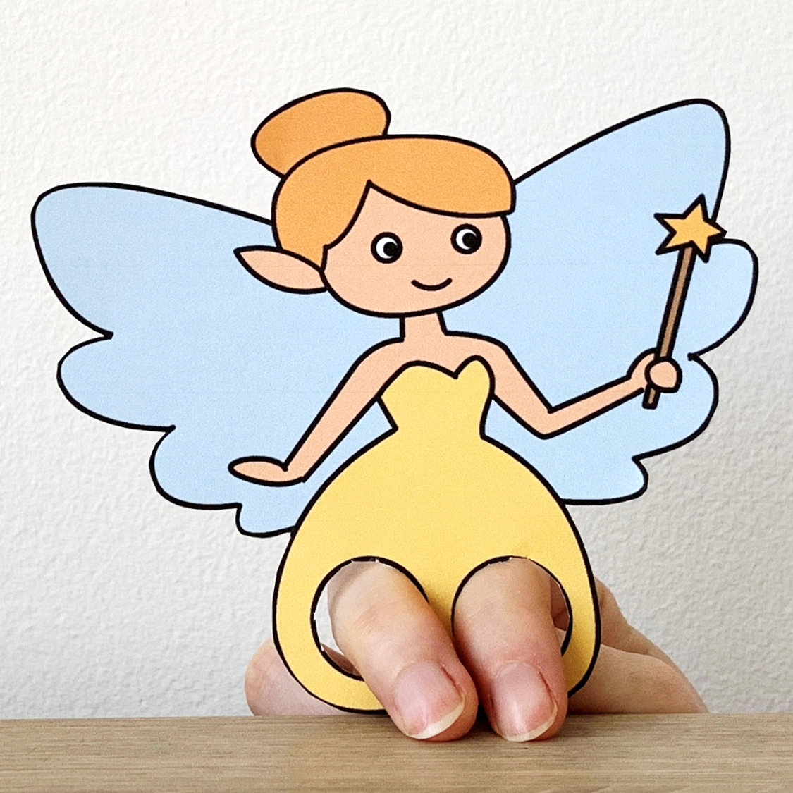 Fairy Finger Puppet Printable Fairytale Coloring Paper Craft Activity ...