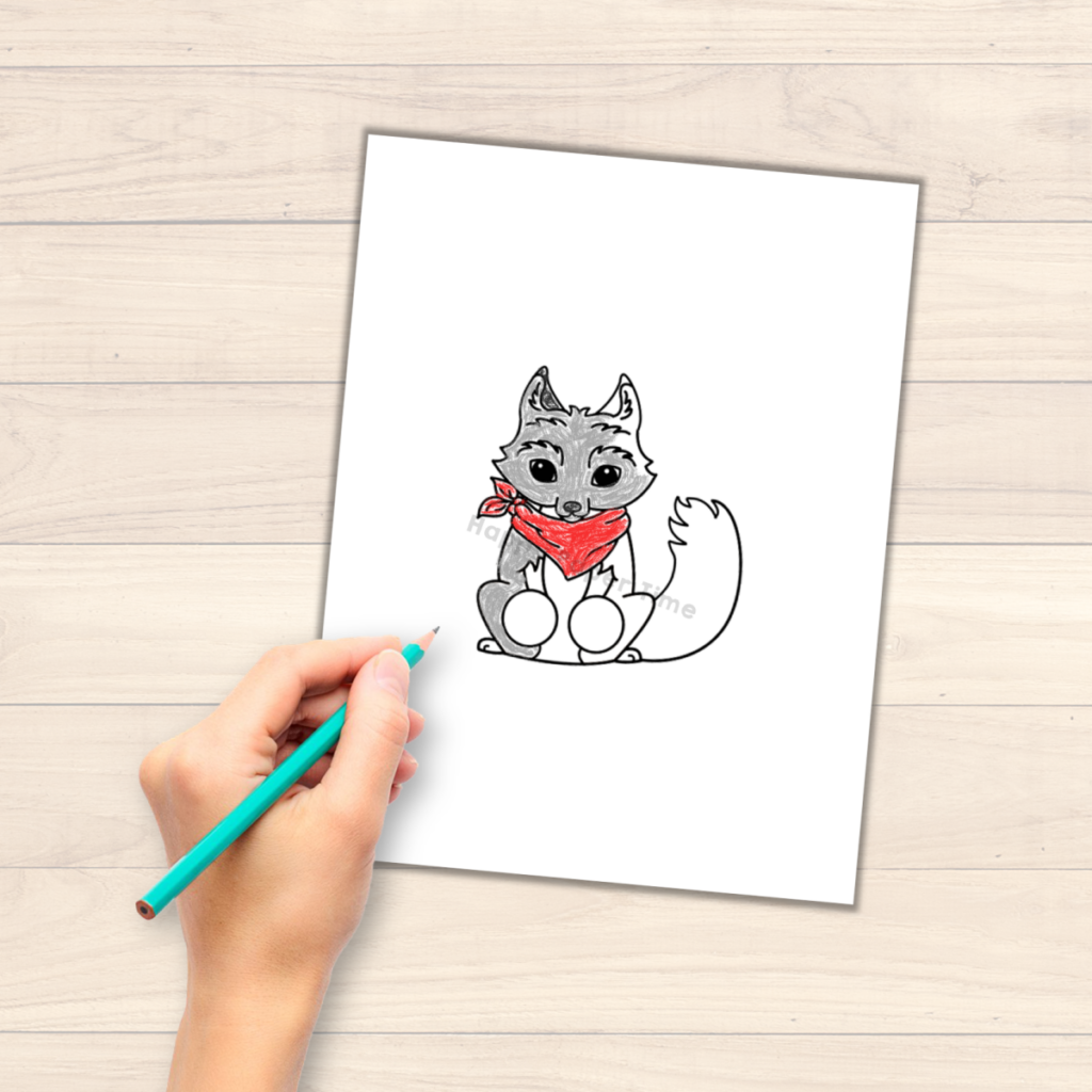 Wolf Finger Puppet Printable Woodland Animal Coloring Paper Craft ...