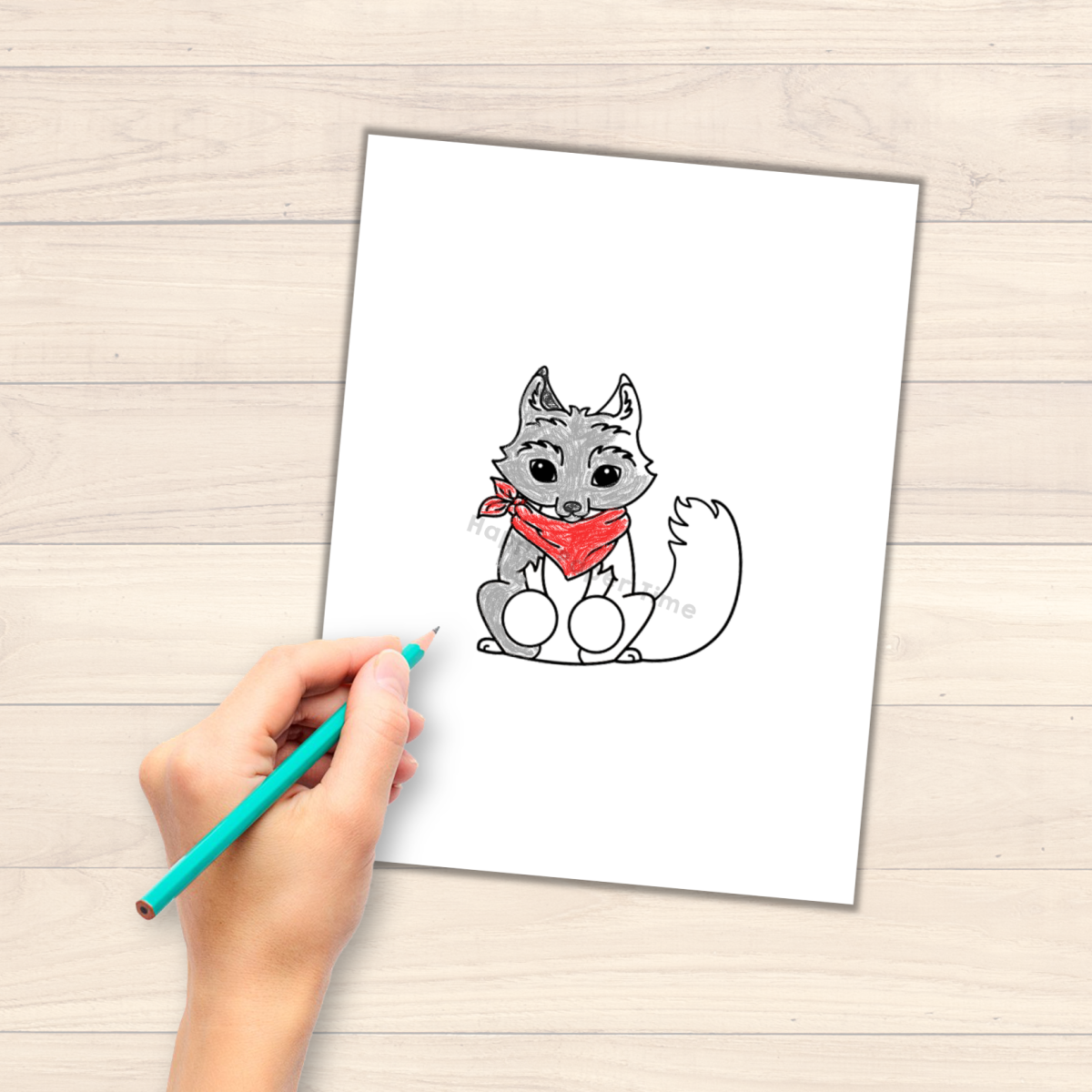 Wolf Finger Puppet Printable Woodland Animal Coloring Paper Craft ...