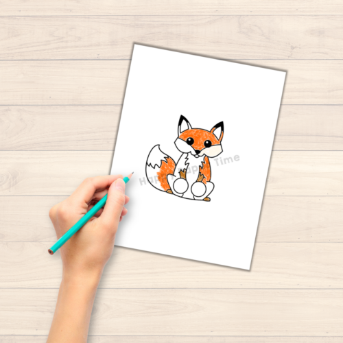 Fox Finger Puppet Printable Woodland Animal Coloring Paper Craft ...