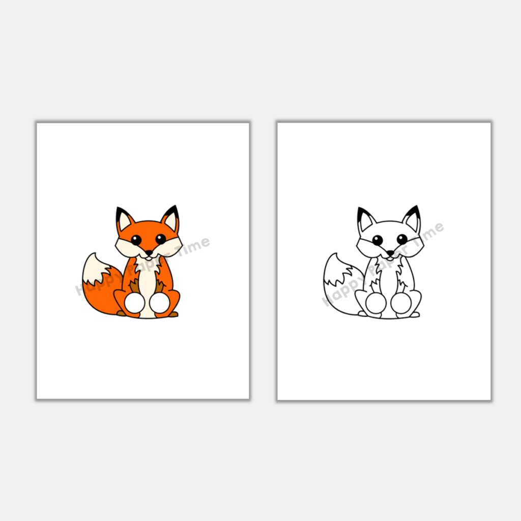 Fox Finger Puppet Printable Woodland Animal Coloring Paper Craft ...